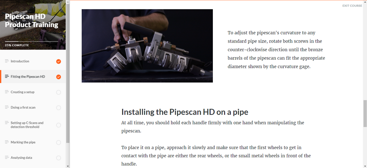 Pipescan HD online training (e-learning) – Eddyfi Technologies